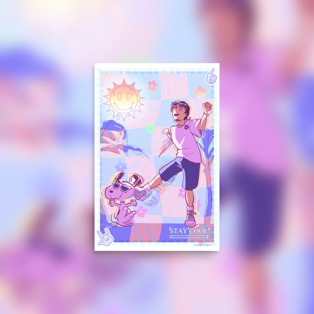 Hobi BTS J-hope and Snoopy Stay Cool Poster - Etsy