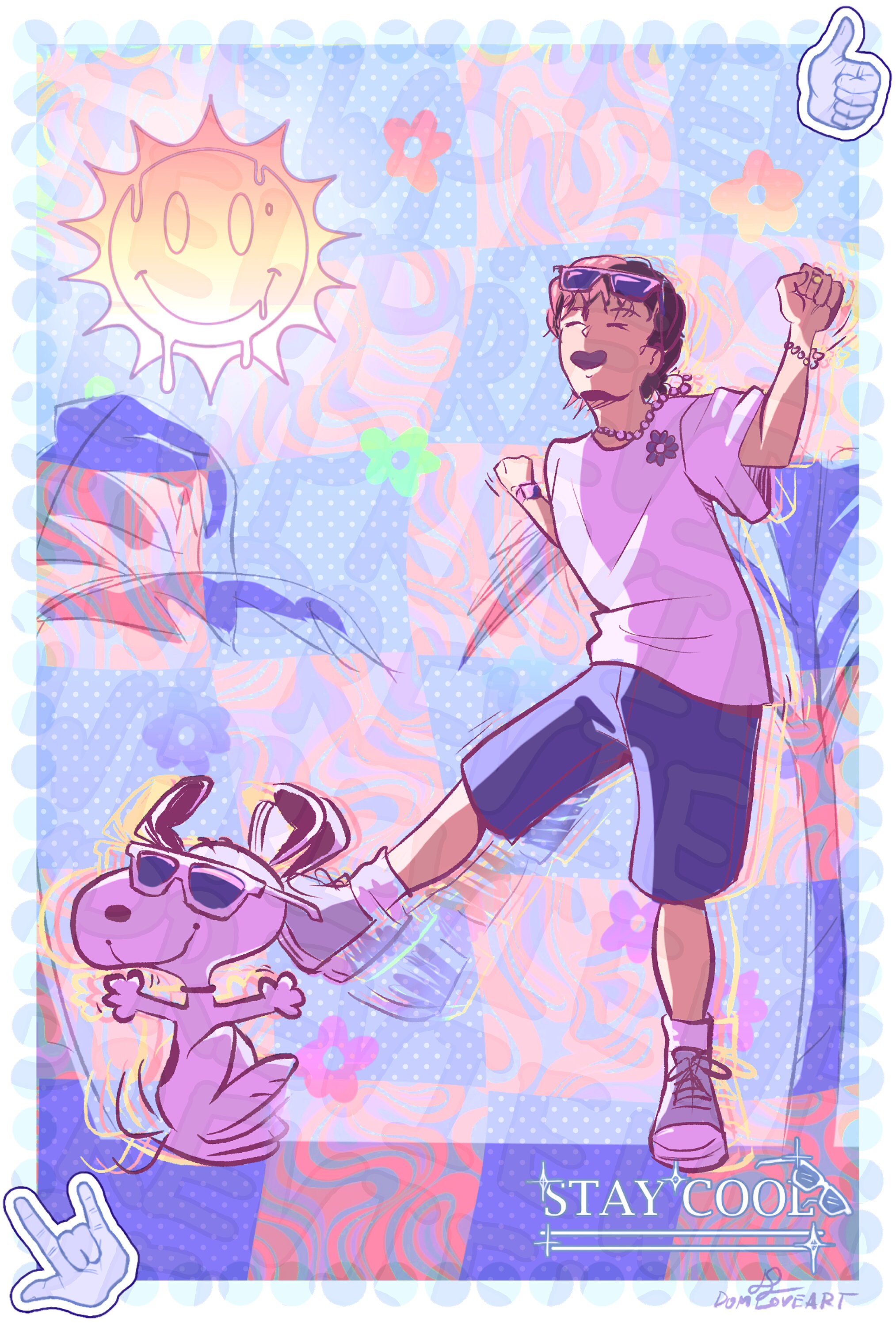 Hobi BTS J-hope and Snoopy Stay Cool Print - Etsy