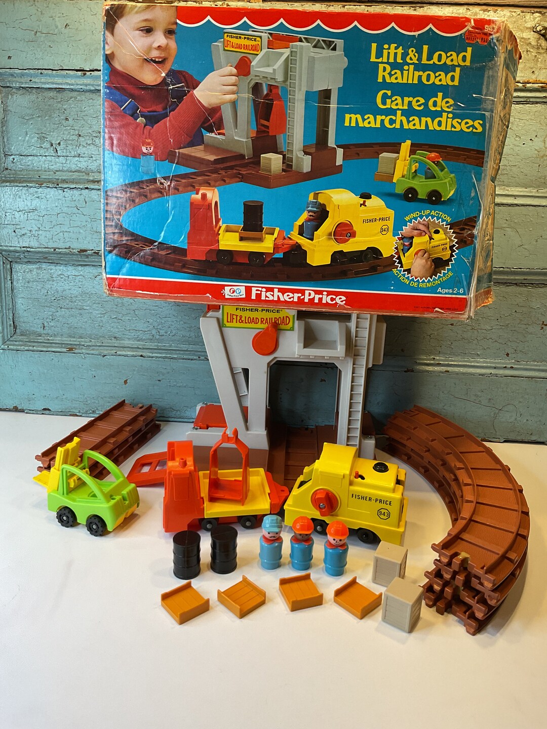 Vintage Fisher Price Play Family Lift & Load Railroad 70 - Etsy