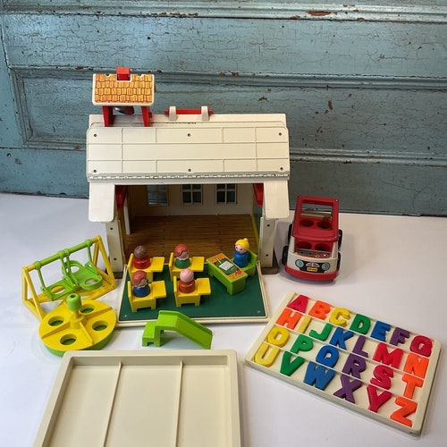 Vintage Fisher Price Play Family Nursery School 929 Complete - Etsy