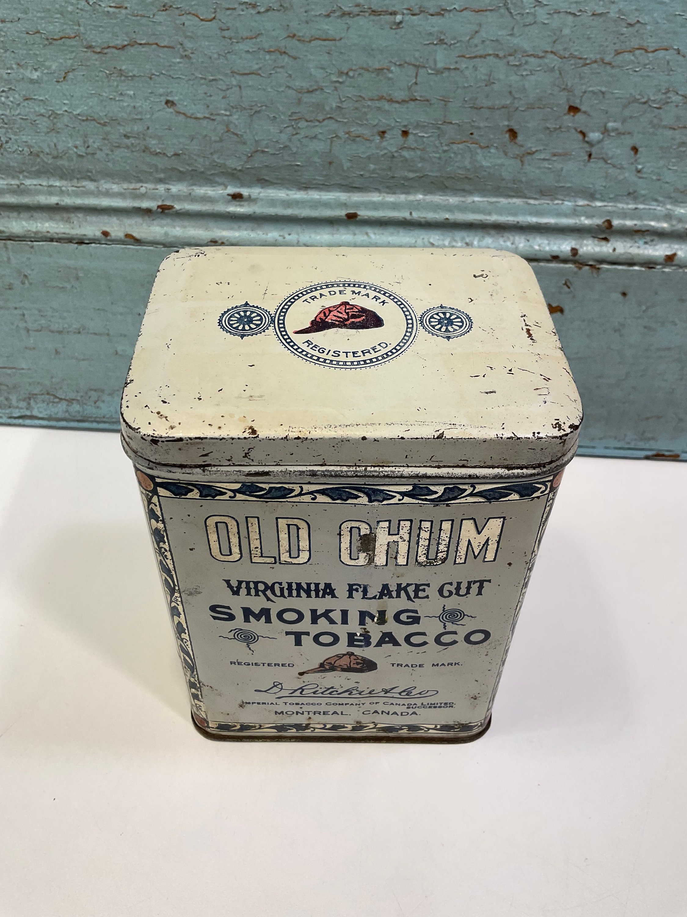 Vintage Old Chum Smoking Tobacco Tin Can 40 - Etsy