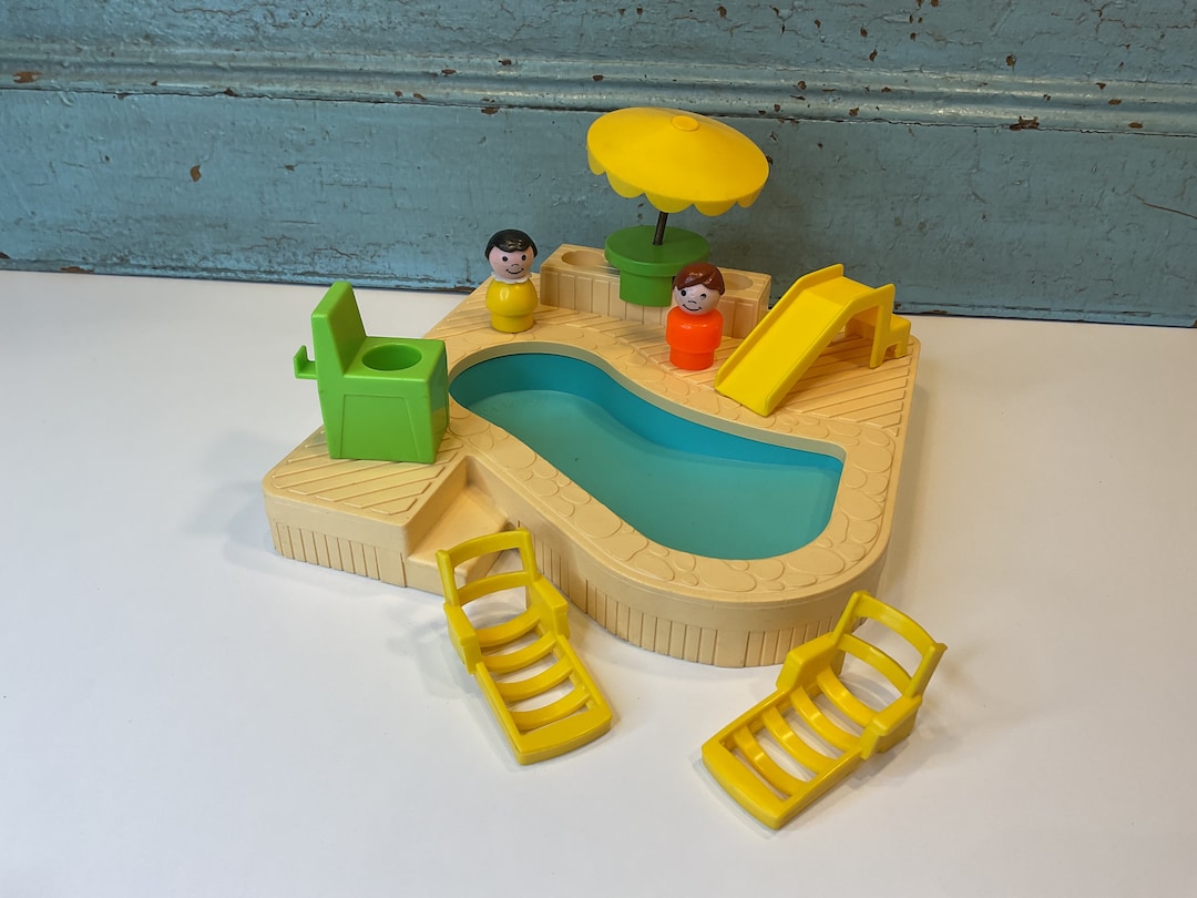 Vintage Fisher Price Little People Pool 1986 - Etsy