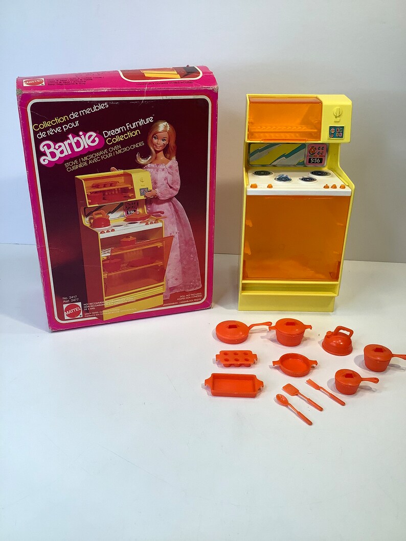 Vintage Mattel Barbie Dream Furniture Stove, Microwave Oven 1978 - Etsy