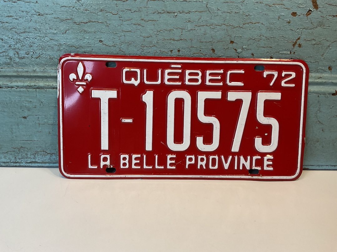 Vintage Plaque D’immatriculation Québec Taxi 1972 - Etsy