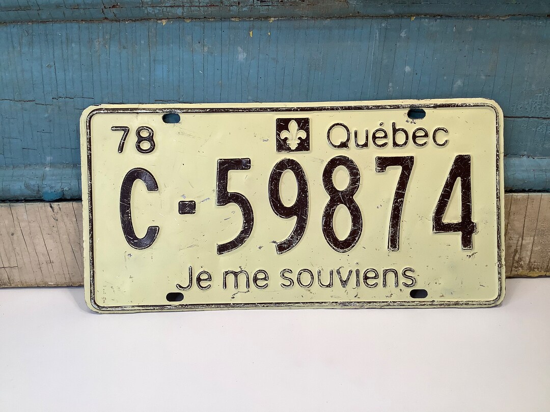 Vintage 1978 Québec License Plate for Tractor - Etsy