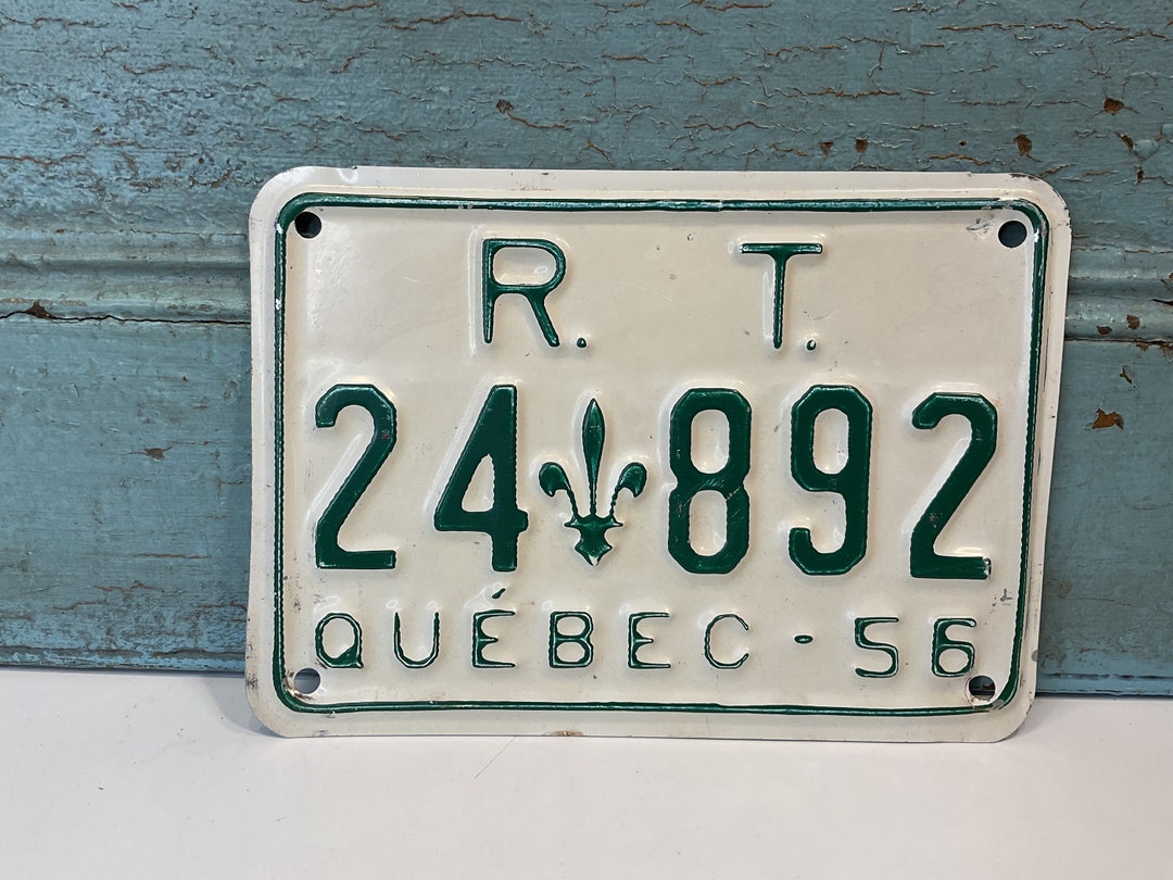 Vintage Plaque D’immatriculation Du Québec Régie Des Transports 1956 - Etsy