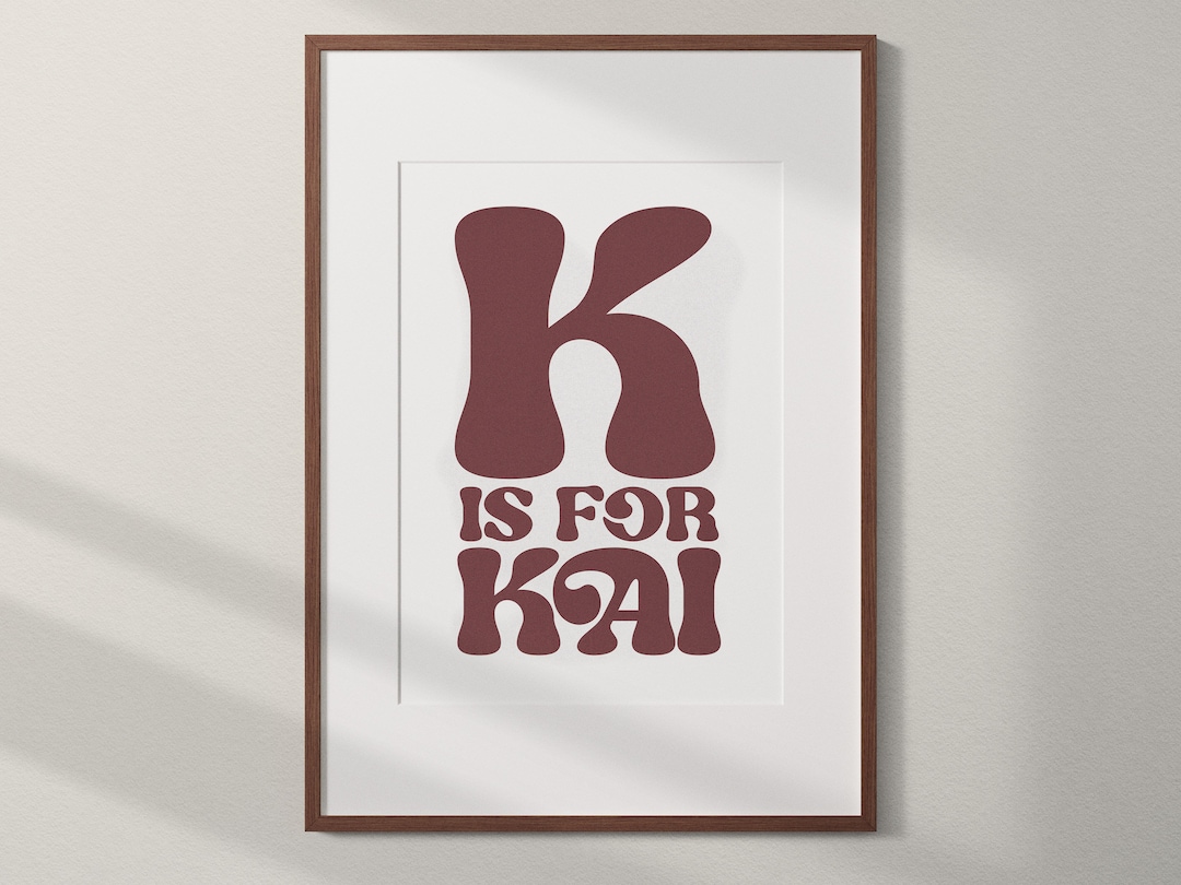 Instant Download. Kai Name Print. Name Poster Nursery. Baby Name Poster ...