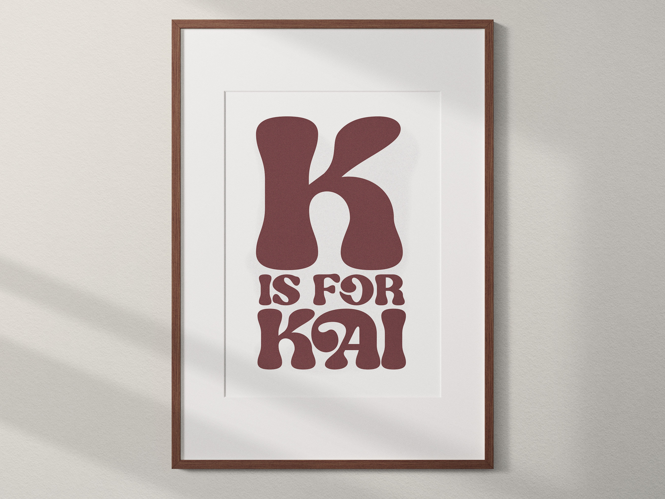 Instant Download. Kai Name Print. Name Poster Nursery. Baby Name Poster ...