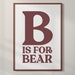 Bear Name Print. Name Poster Nursery. Baby Name Poster. Baby Name ...