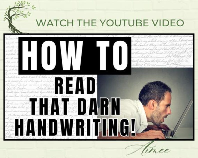 How to Read Old Handwriting - Etsy