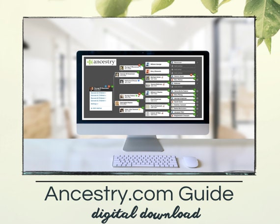 Ancestry.com Guide - Take a Tour of Ancestry & Build a Tree - Etsy