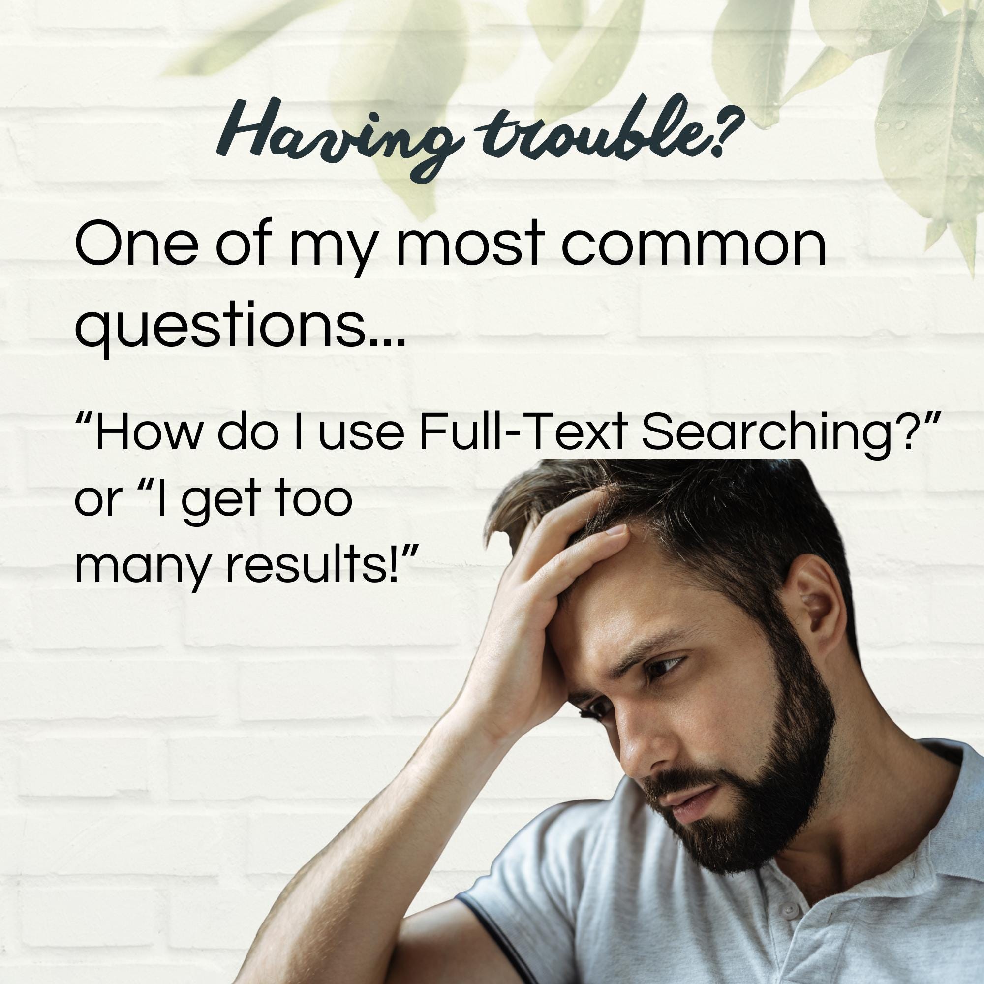 Full-text Searching Will Break Down Brick Walls - Etsy
