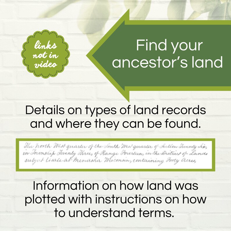 Land Records for Family History PLUS Simple Ways to Plot Your Ancestor ...