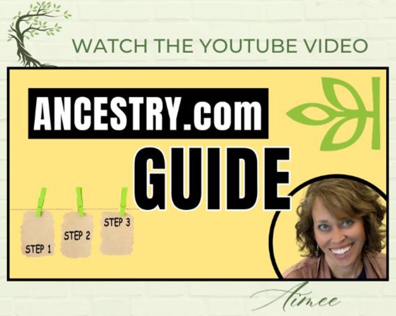 Ancestry.com Guide - Take a Tour of Ancestry & Build a Tree - Etsy
