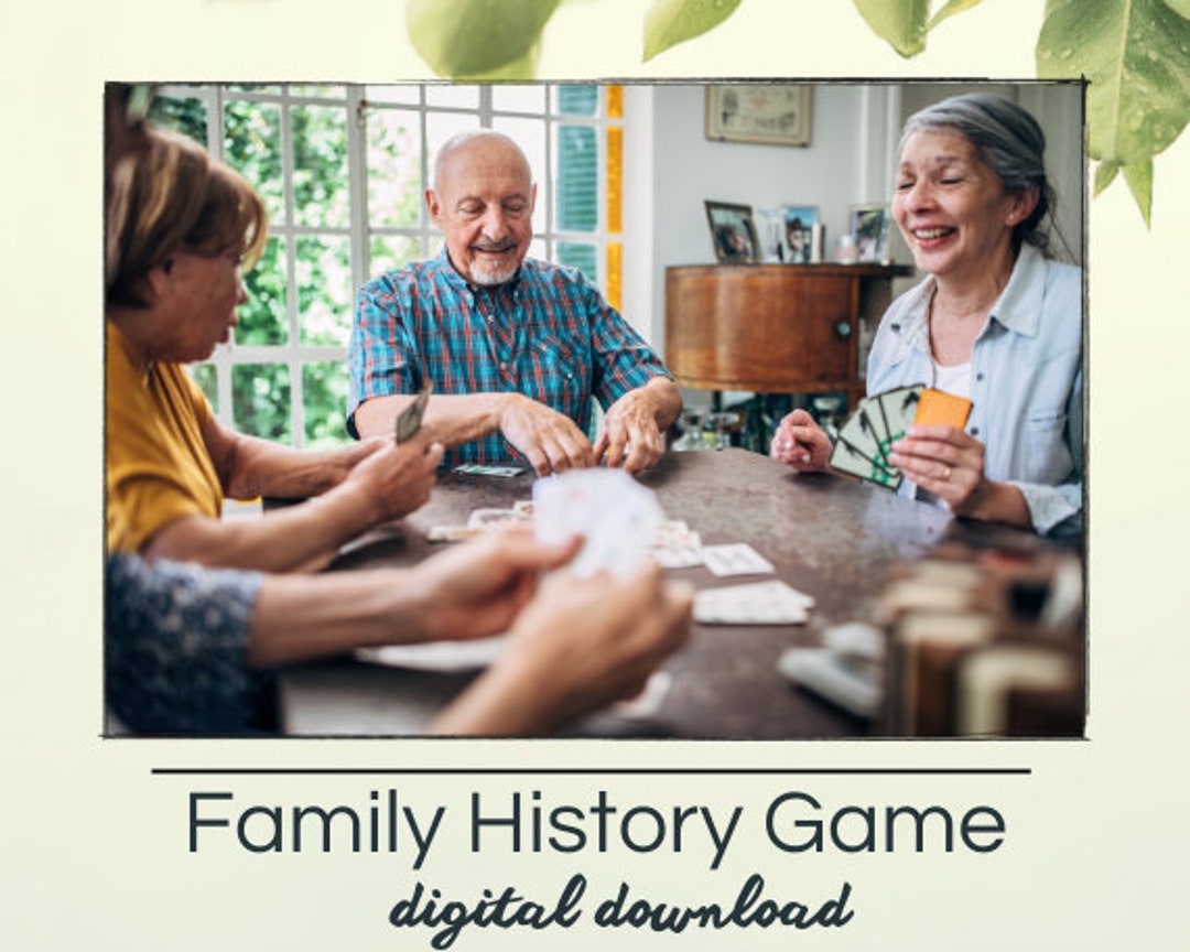Family History Card Game - Creation Instructions & Artwork - Etsy