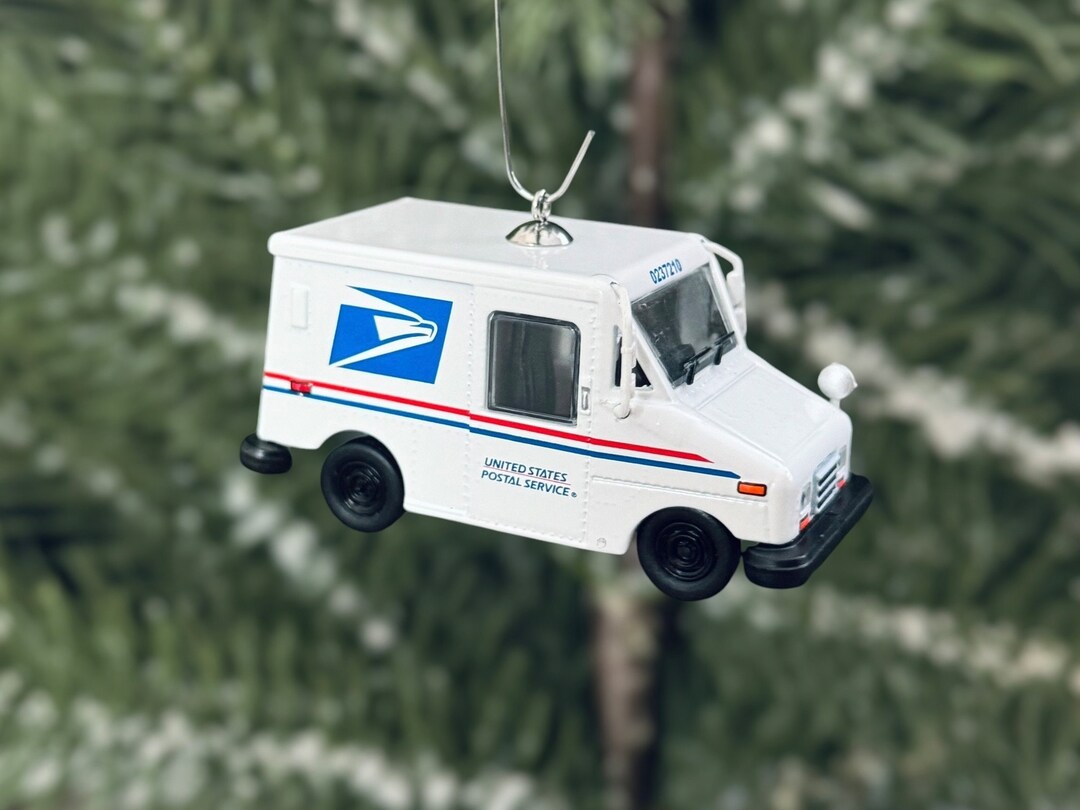 USPS Mail Delivery Truck Christmas Tree Ornament - Etsy