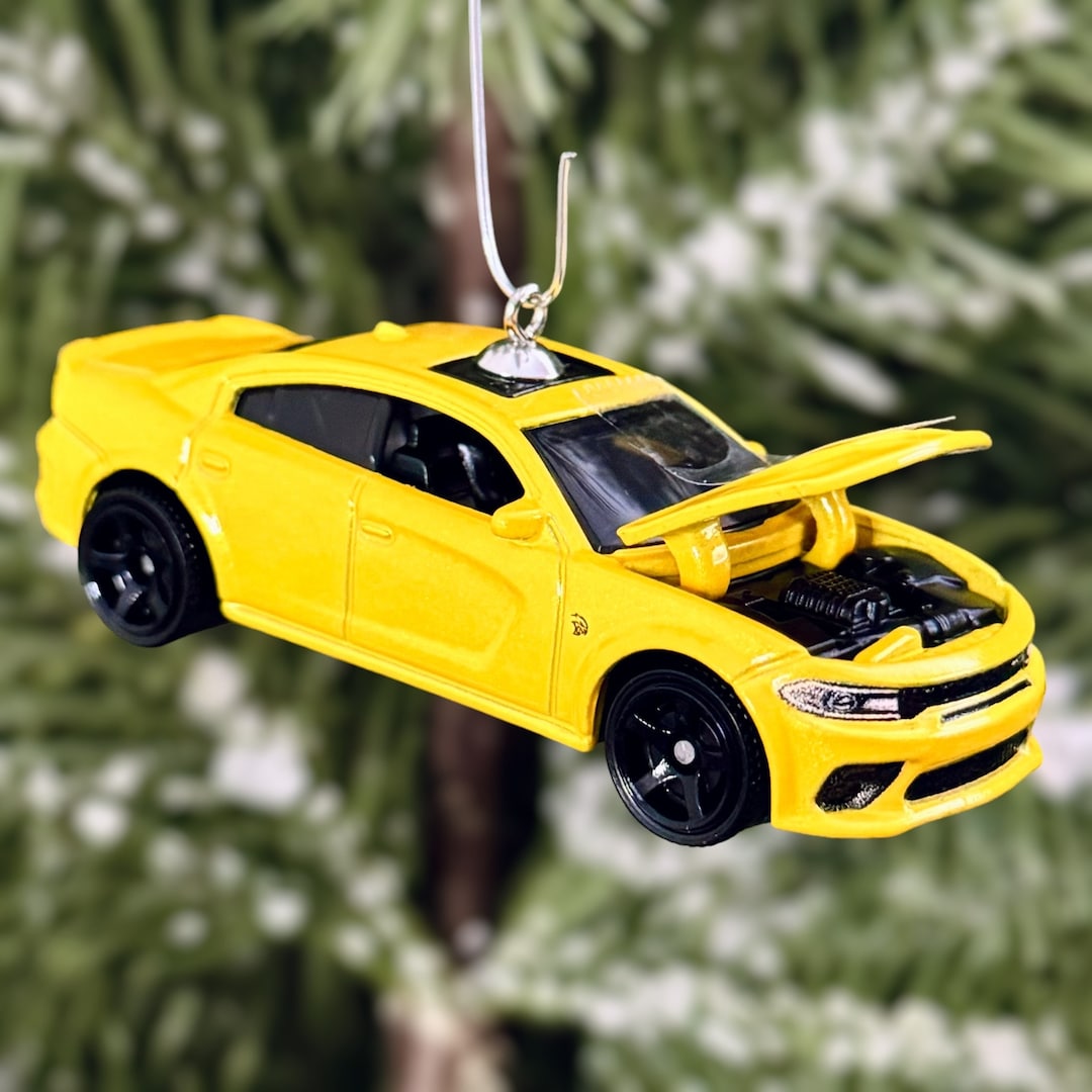 Dodge Charger SRT Hellcat Christmas Tree Ornament opening Hood - Etsy