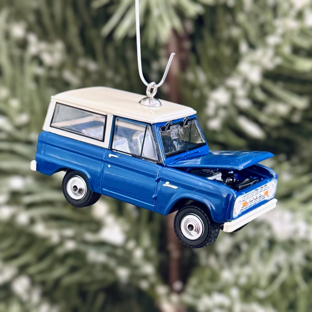 1966-67 Ford Bronco Christmas Tree Ornament (opening Hood) - Etsy