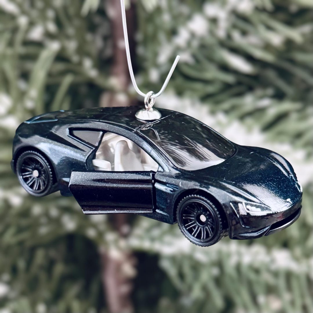 Tesla Roadster Christmas Tree Ornament (opening Doors) - Etsy