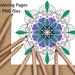 10 Hand Drawn Mandala Coloring Pages, Printable PDF, PNG Included - Etsy