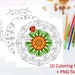 10 Hand Drawn Spring Mandala Coloring Pages, Printable PDF, PNG ...