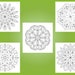 10 Hand Drawn Spring Mandala Coloring Pages, Printable PDF, PNG ...
