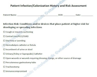 Patient History Sheet - Etsy