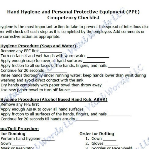 Mcgeer Criteria Infection Surveillance Reference Form - Etsy