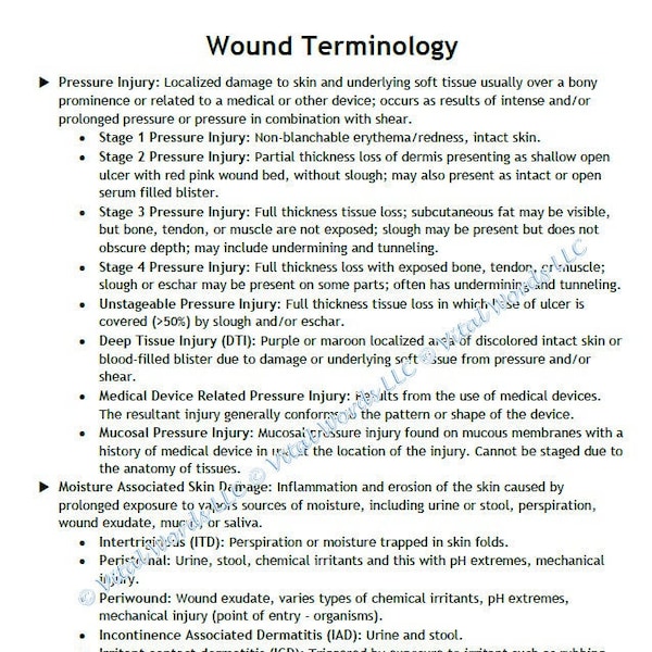 Wound Charts - Etsy