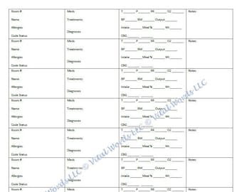 10 Patients/residents Nurse Report Sheet LTC/SNF/ICF (version 3) - Etsy