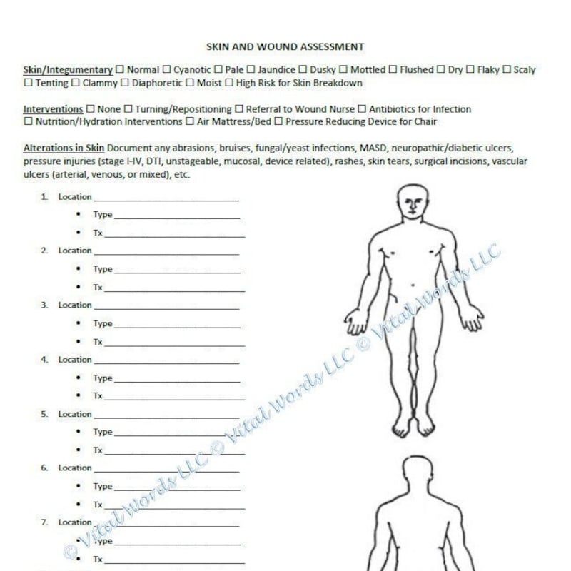 Skin Assessment Form - Etsy