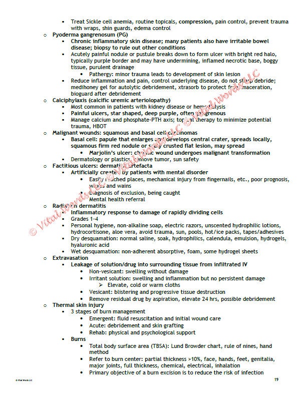 Wound Care Certification or Specialist Study Notes - Etsy