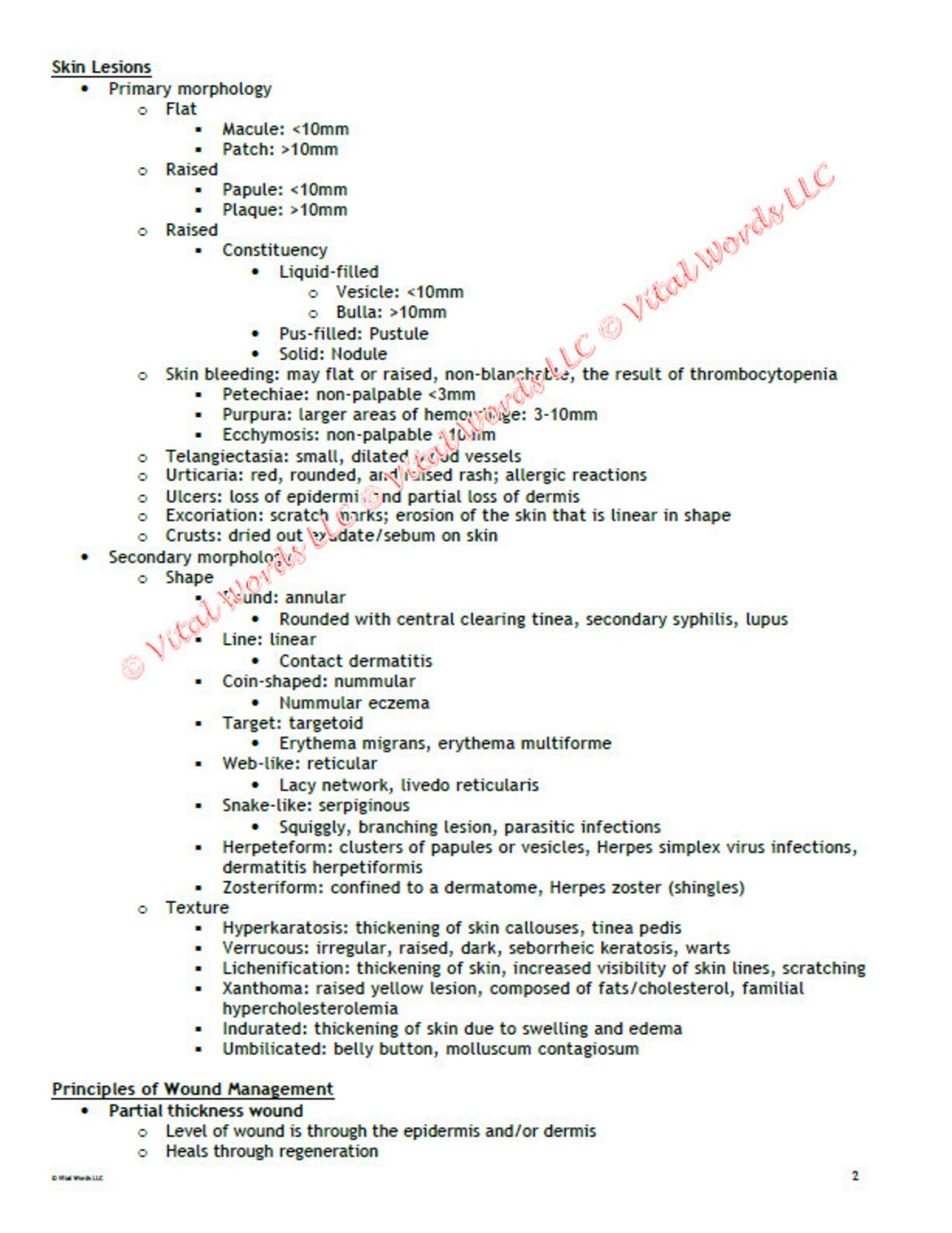 Wound Care Certification or Specialist Study Notes - Etsy