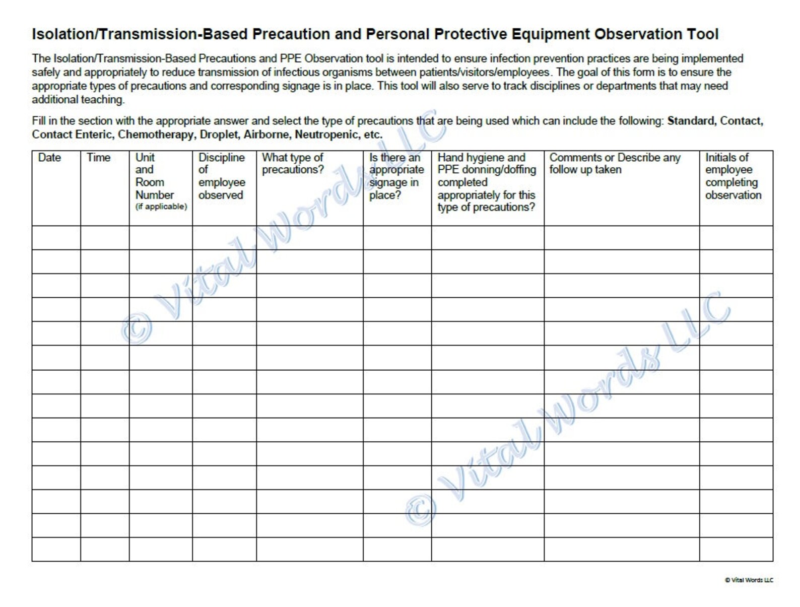 BUNDLE: Hand Hygiene and PPE Audit and Competencies, and Infection ...