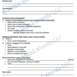 SBAR Form Mcgeer Criteria Infection Surveillance - Etsy