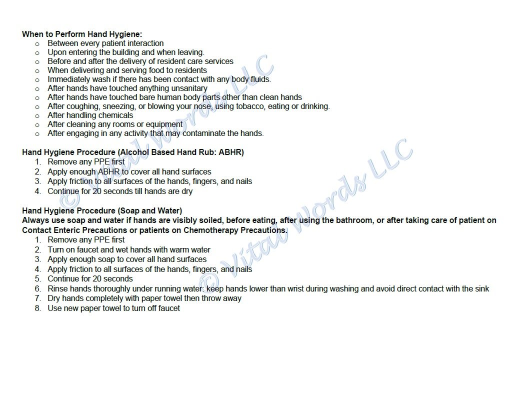 Hand Hygiene Observation Audit Tool - Etsy