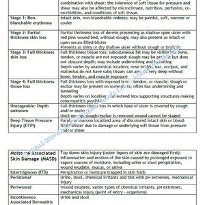 Wound and Ulcer Terminology Reference Sheet and Charts - Etsy