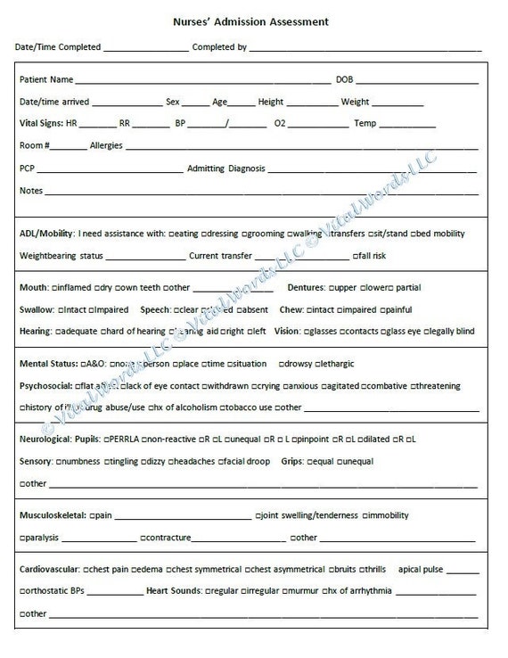Resident Assessment Form