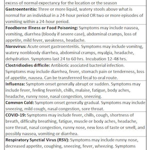 OUTBREAK (GI and Respiratory) Infection Tracking Spreadsheet for ...