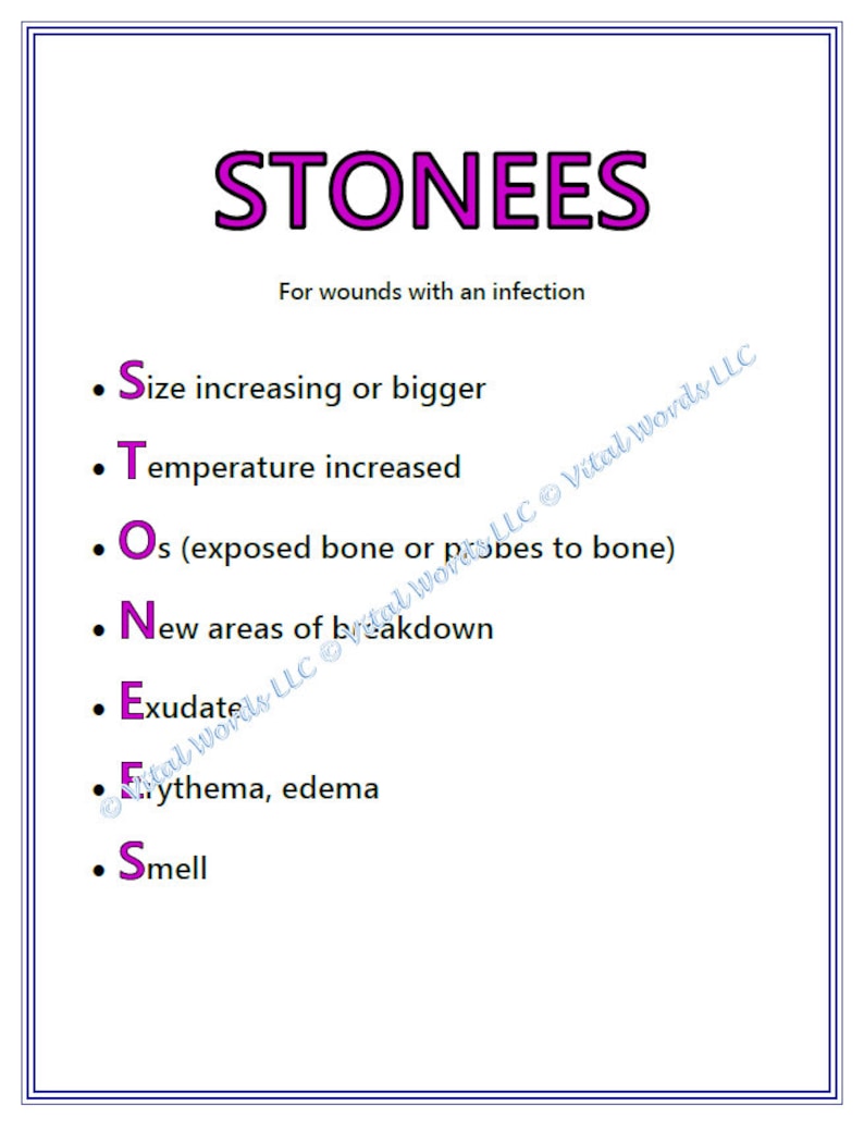 SIGN/POSTER Wound Assessment, Care, and Dressing Selection Mnemonics - Etsy