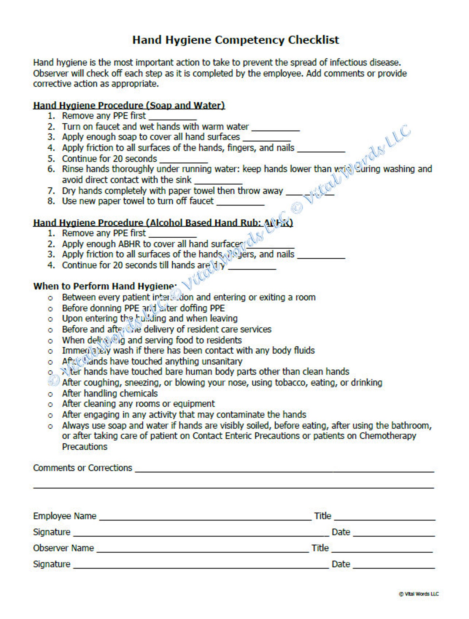 BUNDLE: Hand Hygiene and PPE Audit and Competencies, and Infection Disease Isolation Precautions ...