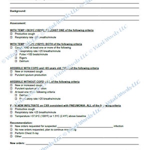 SBAR Form Loeb Criteria for Infections and Antibiotic Initiation - Etsy