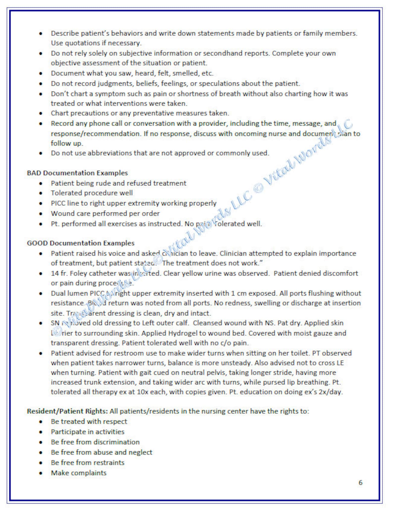 Nurse and CNA Orientation Packet - Etsy