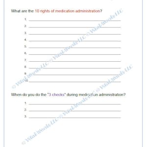 Rights of Medication Administration and Quiz - Etsy