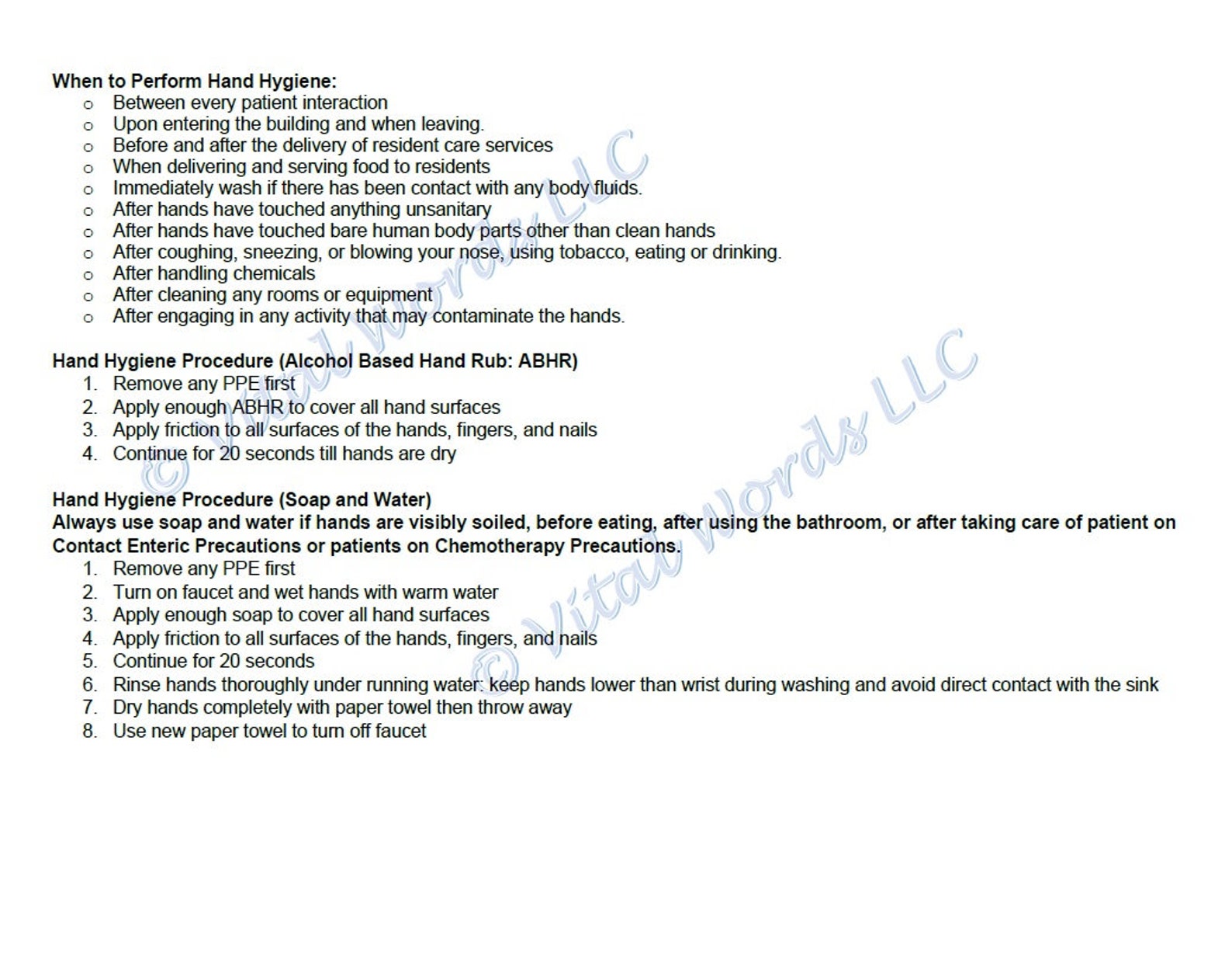 BUNDLE: Hand Hygiene and PPE Audit and Competencies, and Infection ...