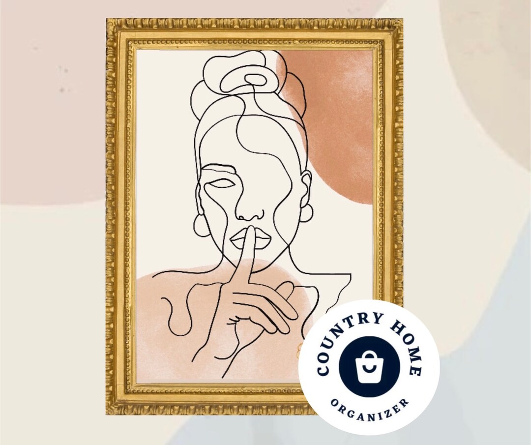 Quiet Lady Line Art Wall Art Printable Wall Art Downloadable Print Home ...