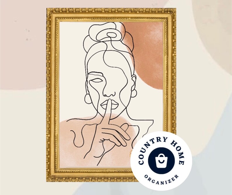 Quiet Lady Line Art Wall Art Printable Wall Art Downloadable Print Home ...