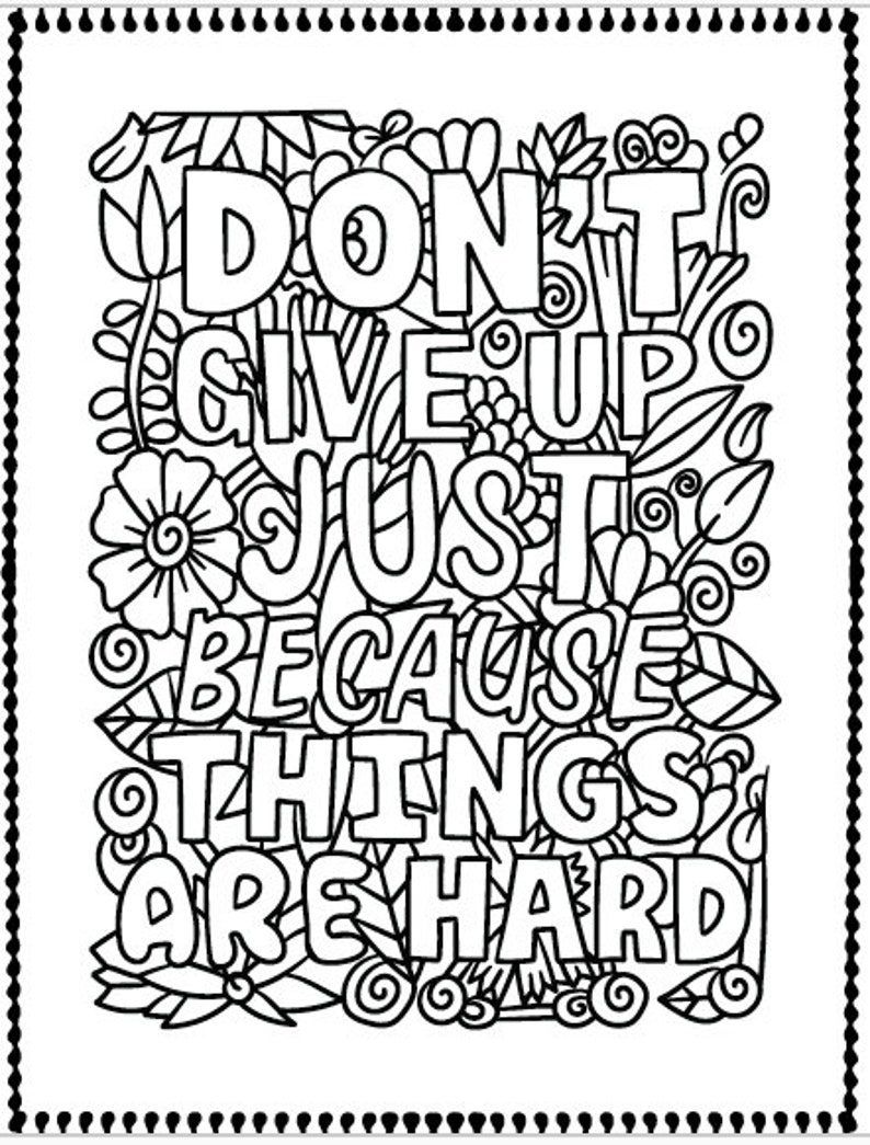 Affirmation Coloring Pages - Etsy