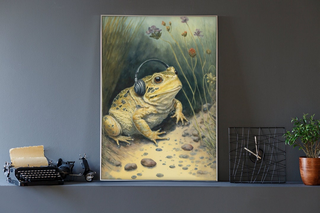 Watercolor Toad Art #1, Music Frog Wall Art Print, Animal Prints ...