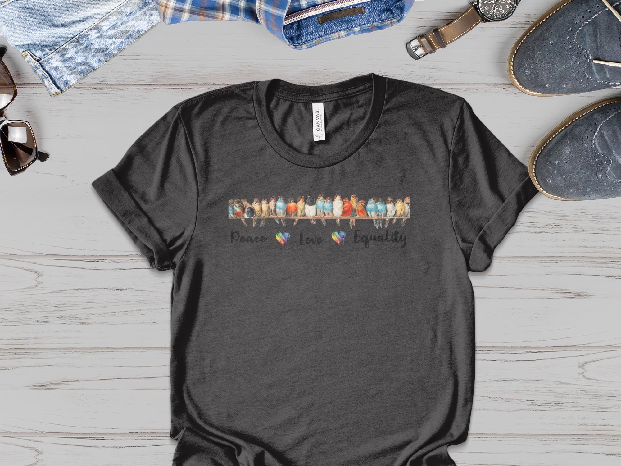 Peace Love Equality T-shirt Equality Tee Human Rights Shirt - Etsy
